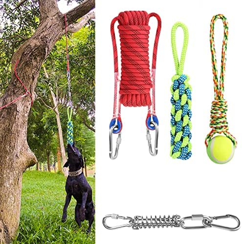 Pet Supplies : Yummy Sam Spring Pole Dog Rope Toy,16.8 ft Rope & Spring ...