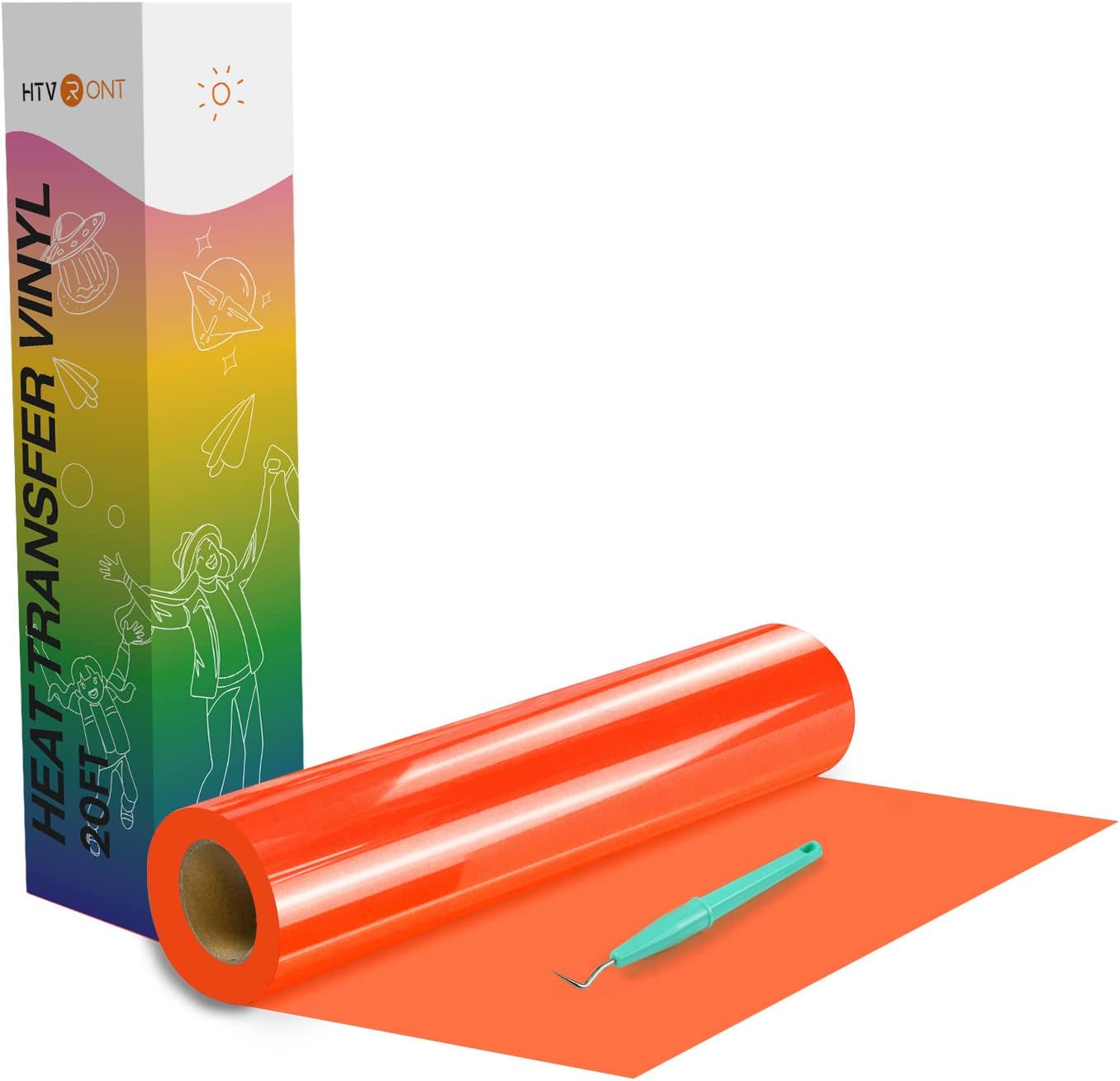 Amazon.com: HTVRONT HTV Vinyl Rolls Heat Transfer Vinyl - 12" x 20ft ...