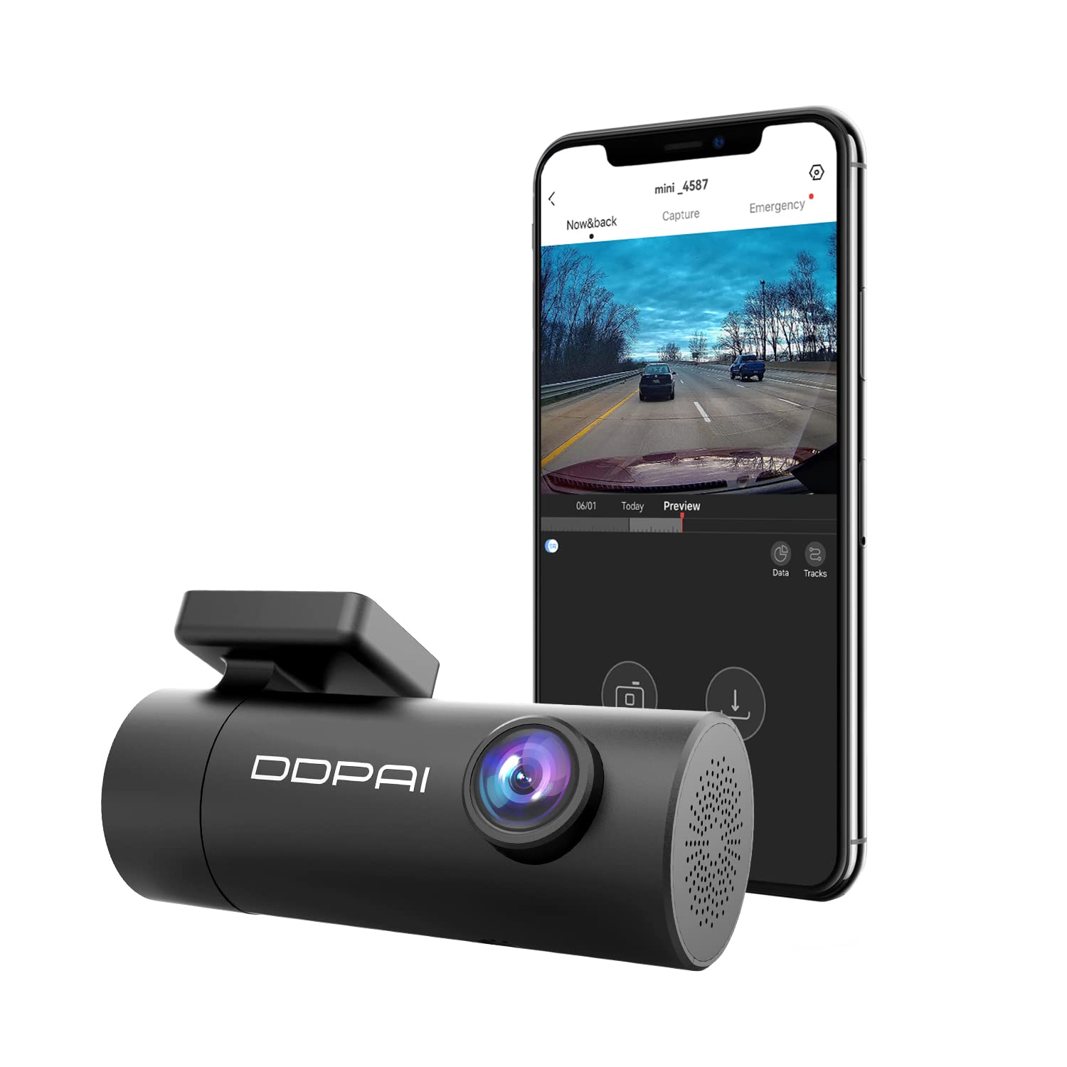 ddpai Mini Pro Dash Cam, with Wi-Fi 1296P Dash Camera, Emergency ...