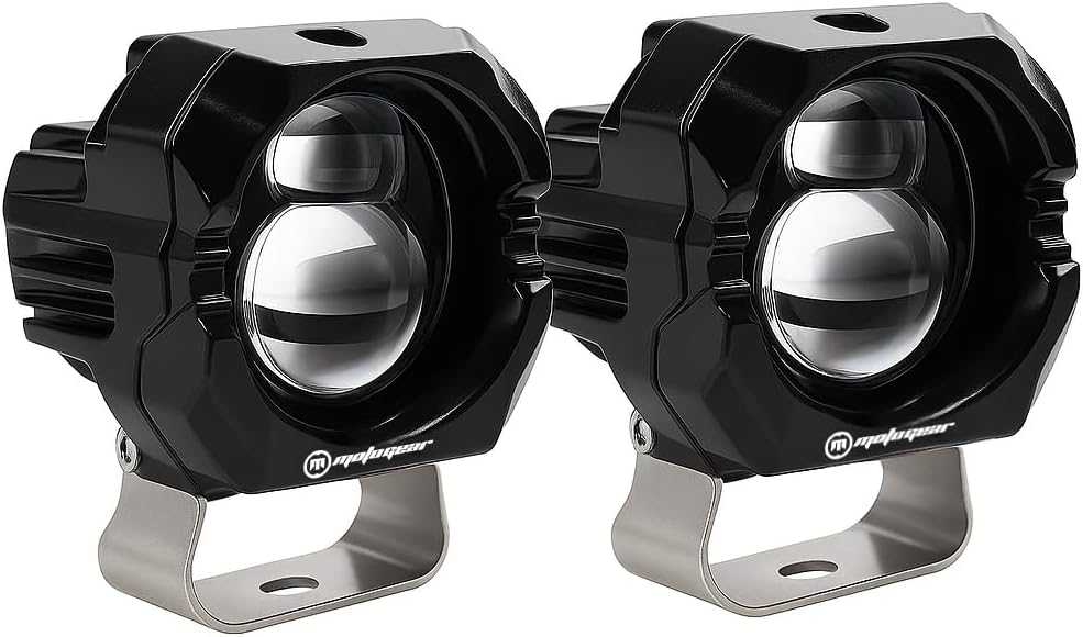 MOTOGEAR Universal Fog Light Super Bright Spot Flood Beam Driving ...