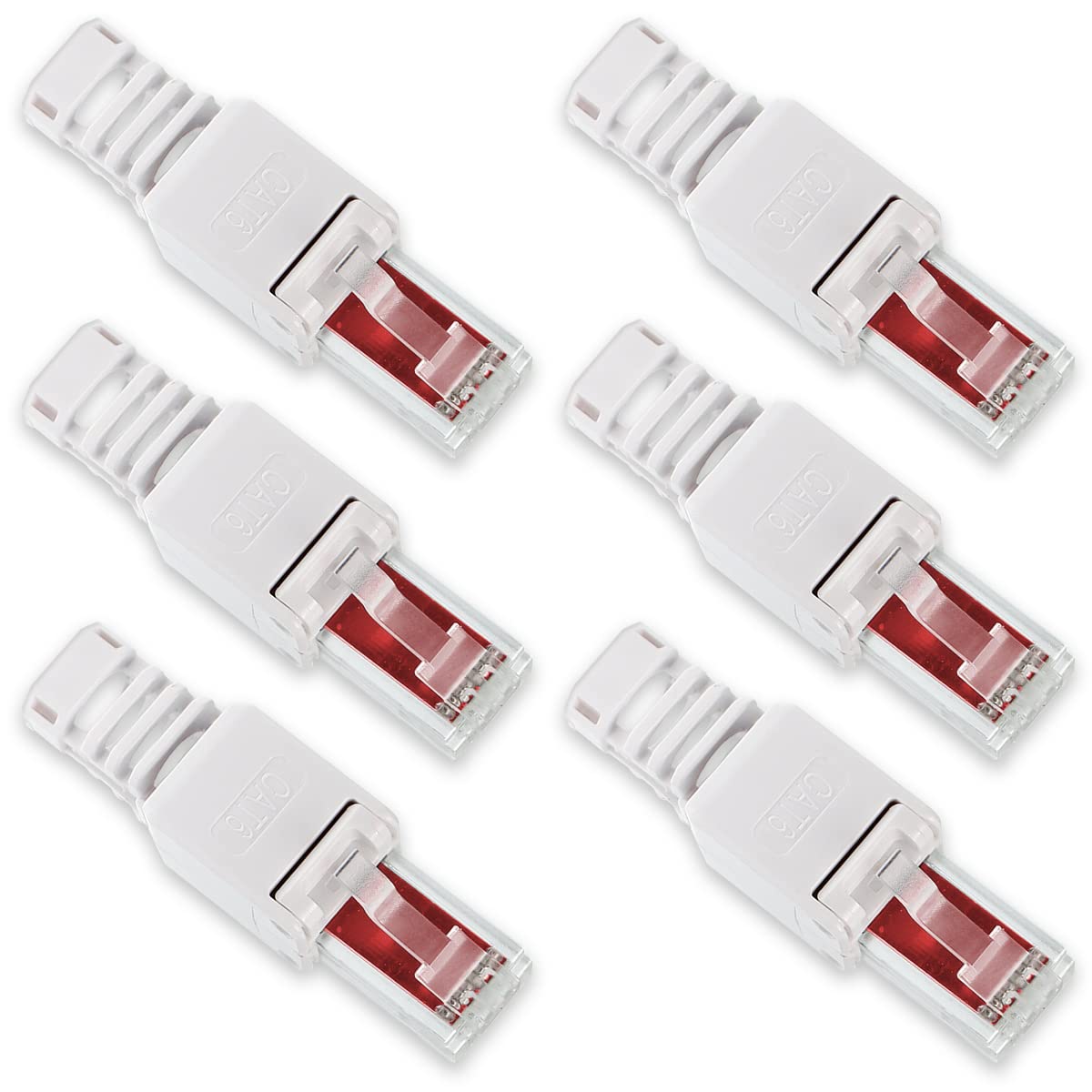 6 conectores de red RJ45, Cat6, Cat7, Cat5, sin herramientas, sin ...