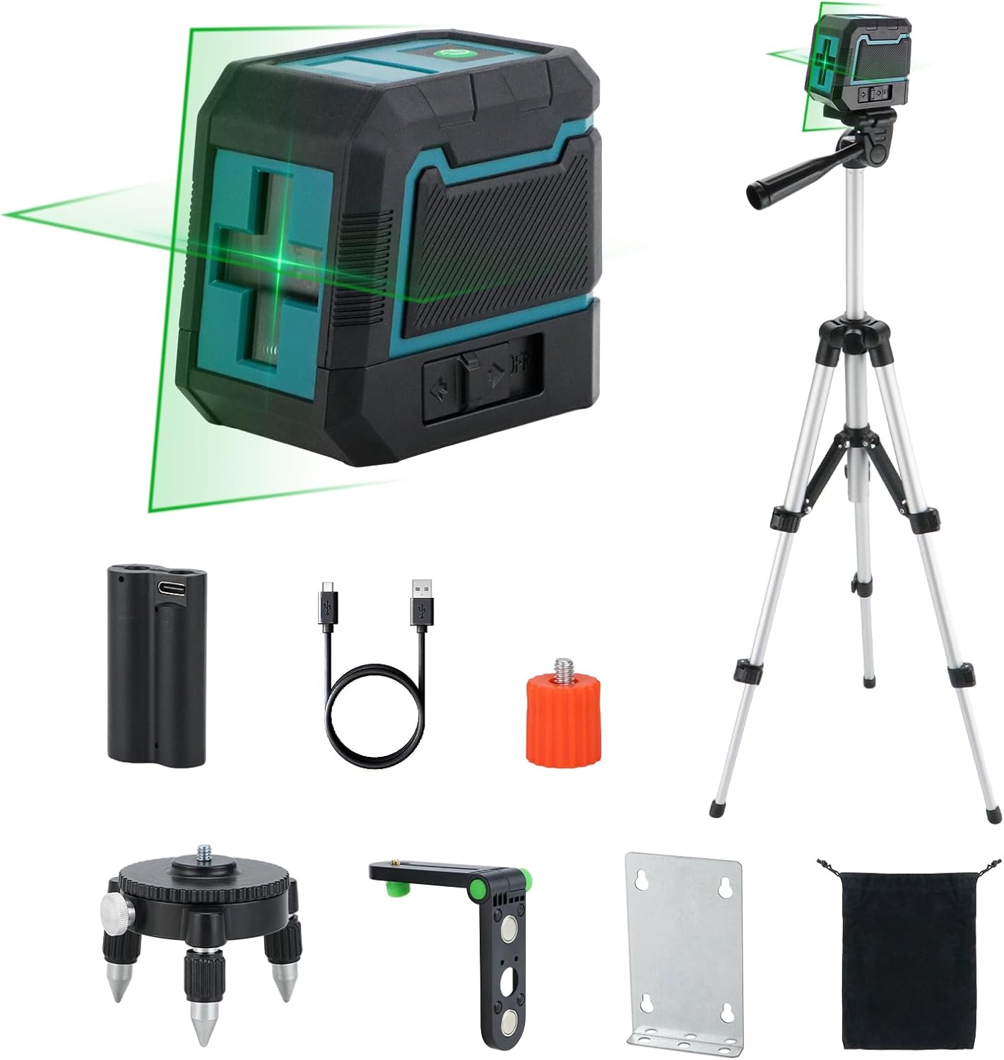 Anesty Green Laser Level Kit, Self Leveling Laser Levels Rechargeable ...