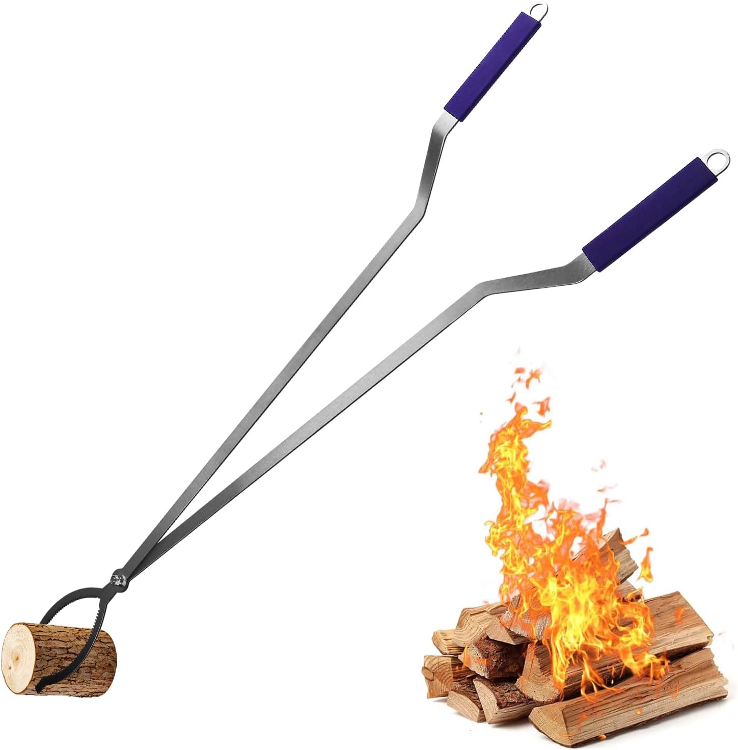 Amazon.com: 40'' Fireplace Tongs, Chiminea and Log Grabber Tool With ...