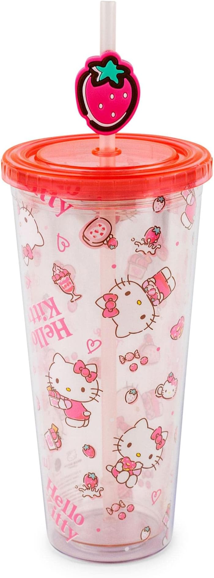 Amazon.com | Silver Buffalo Sanrio Hello Kitty Pastel Rainbow Plastic ...