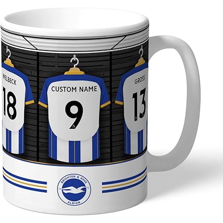 Brighton & Hove Albion Personalised FC True Seagull Mug : Amazon.co.uk ...