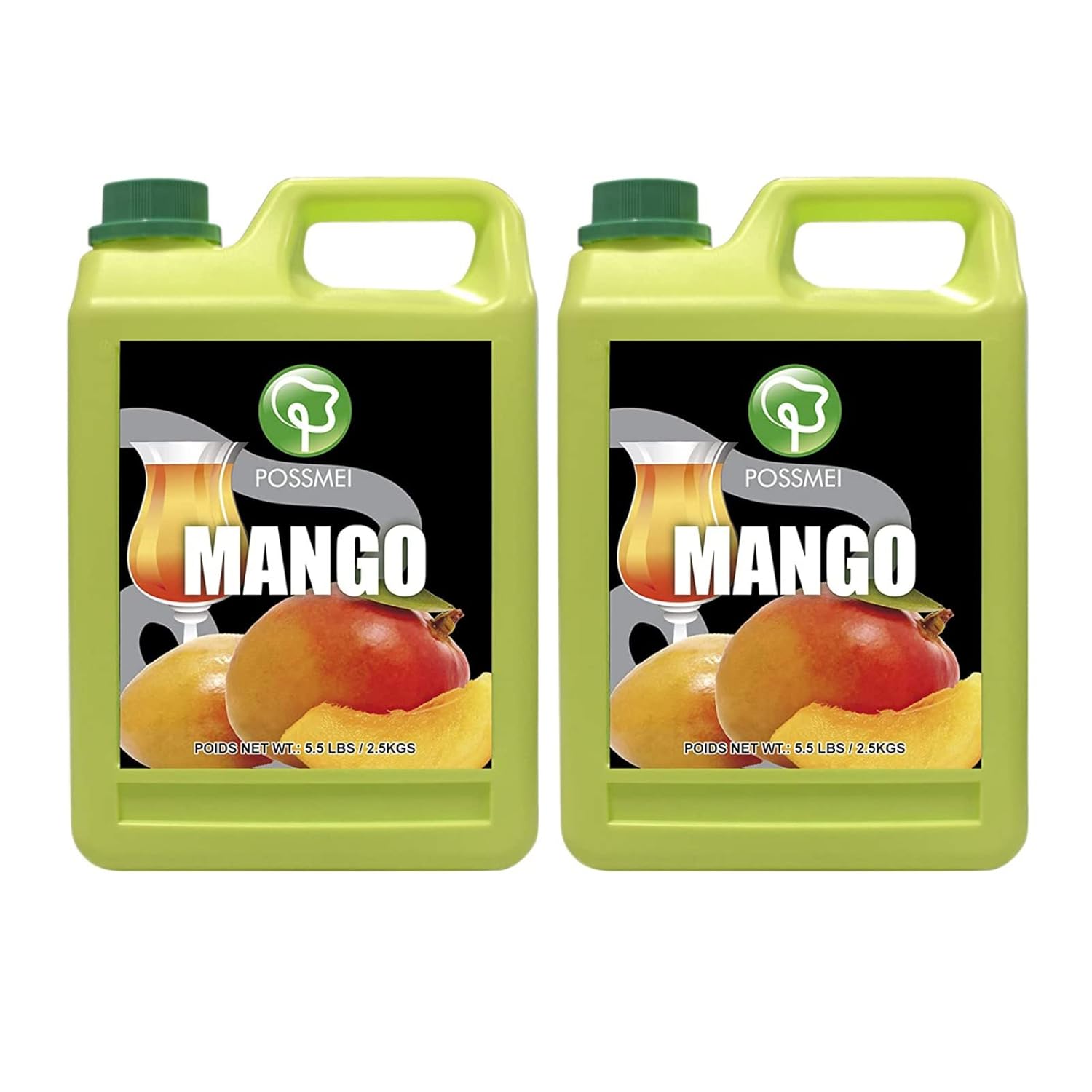 Amazon.com: Possmei Mango Flavored Syrup, 5.5 Pound Plastic Jar 2 Pack ...