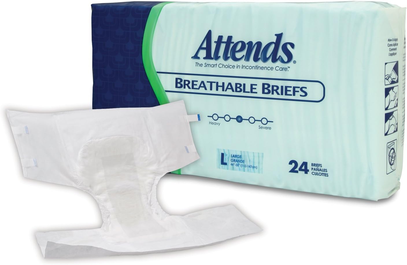 Amazon.com: Attends Care Advanced Briefs with Odor-Shield for Adult ...