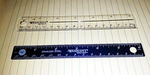 Amazon.com : Westcott Stainless Steel Office Ruler with Non Slip Cork ...