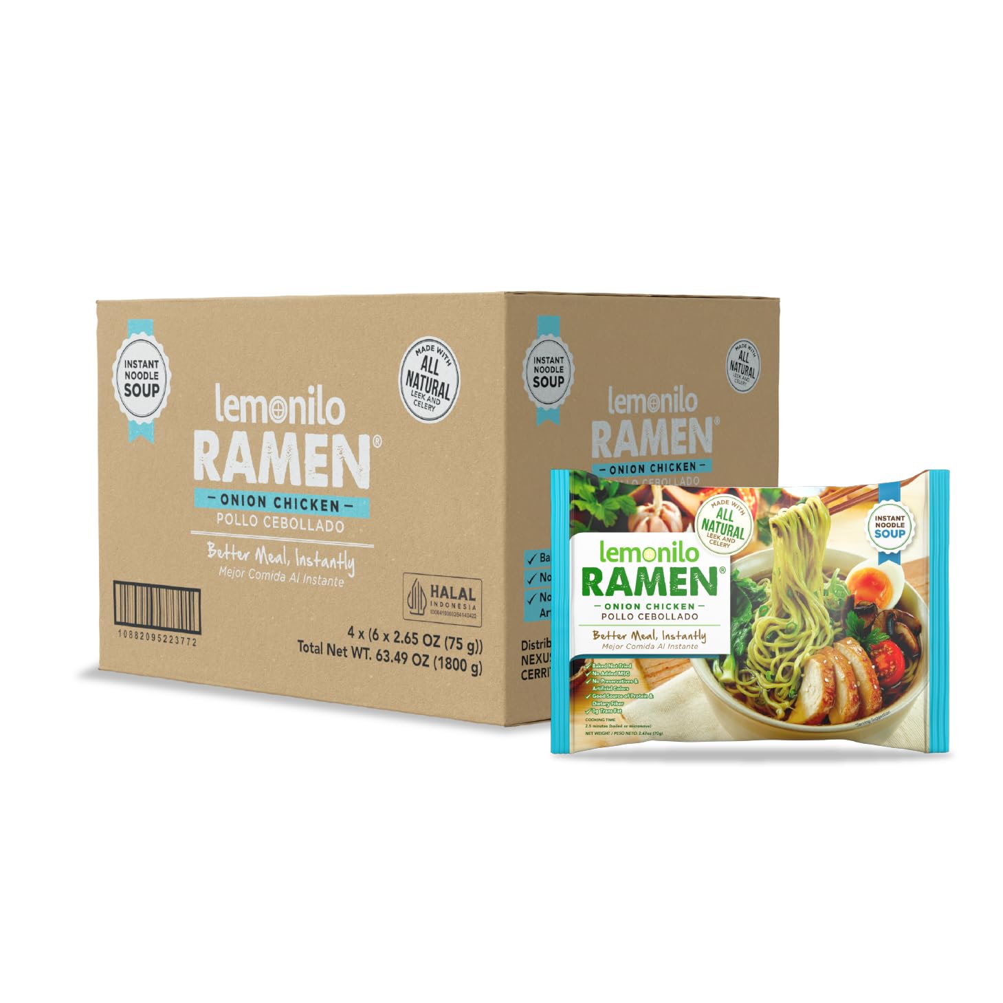 Amazon.com : Lemonilo Ramen - Onion Chicken Soup - Healthy Instant ...