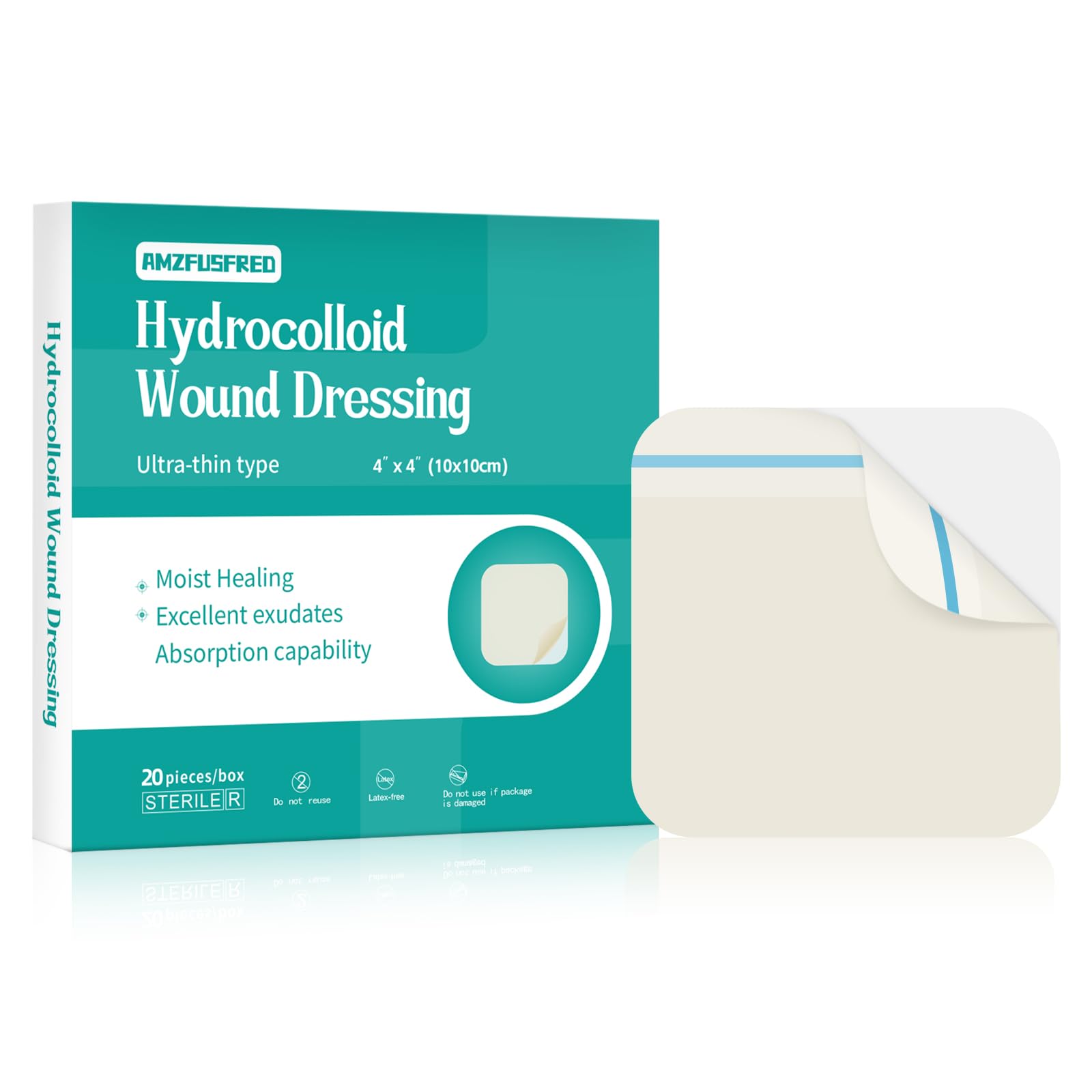 Snapklik.com : Hydrocolloid Wound Dressing, 20 Pack Large Patch Bandages