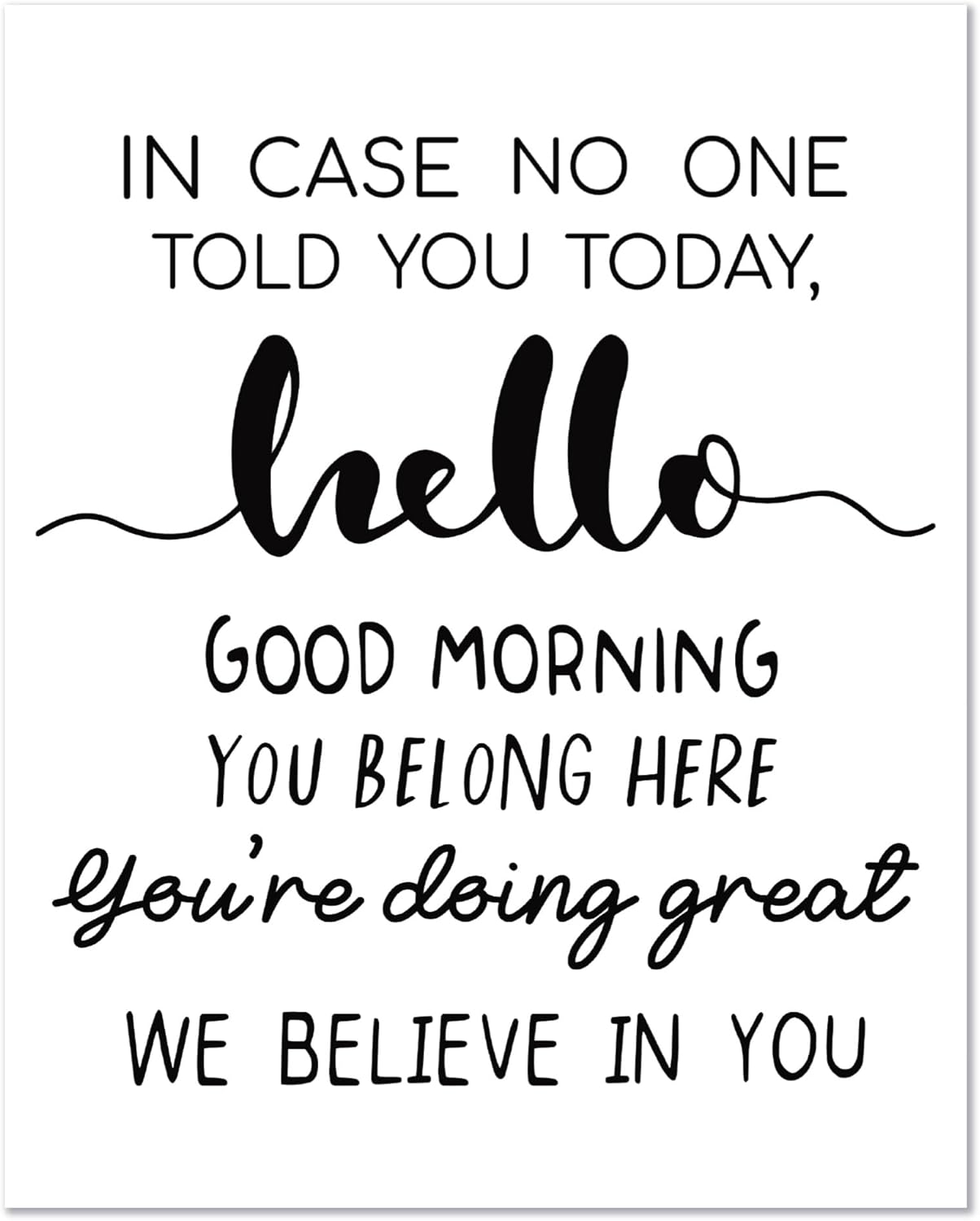 Amazon.com: In Case No Ond Told You Today Hello Good Morning I Believe ...