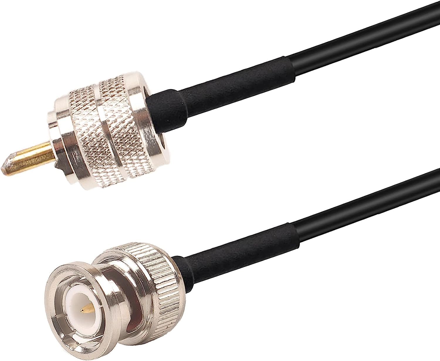 Amazon | EVARSOL M型 BNCオス ケーブル UHFオス⇔BNCオス コネクター 高耐久 アンテナラジオケーブル 同軸変換ケーブル アンテナ延長線 RG58 1m同軸ケーブル ...