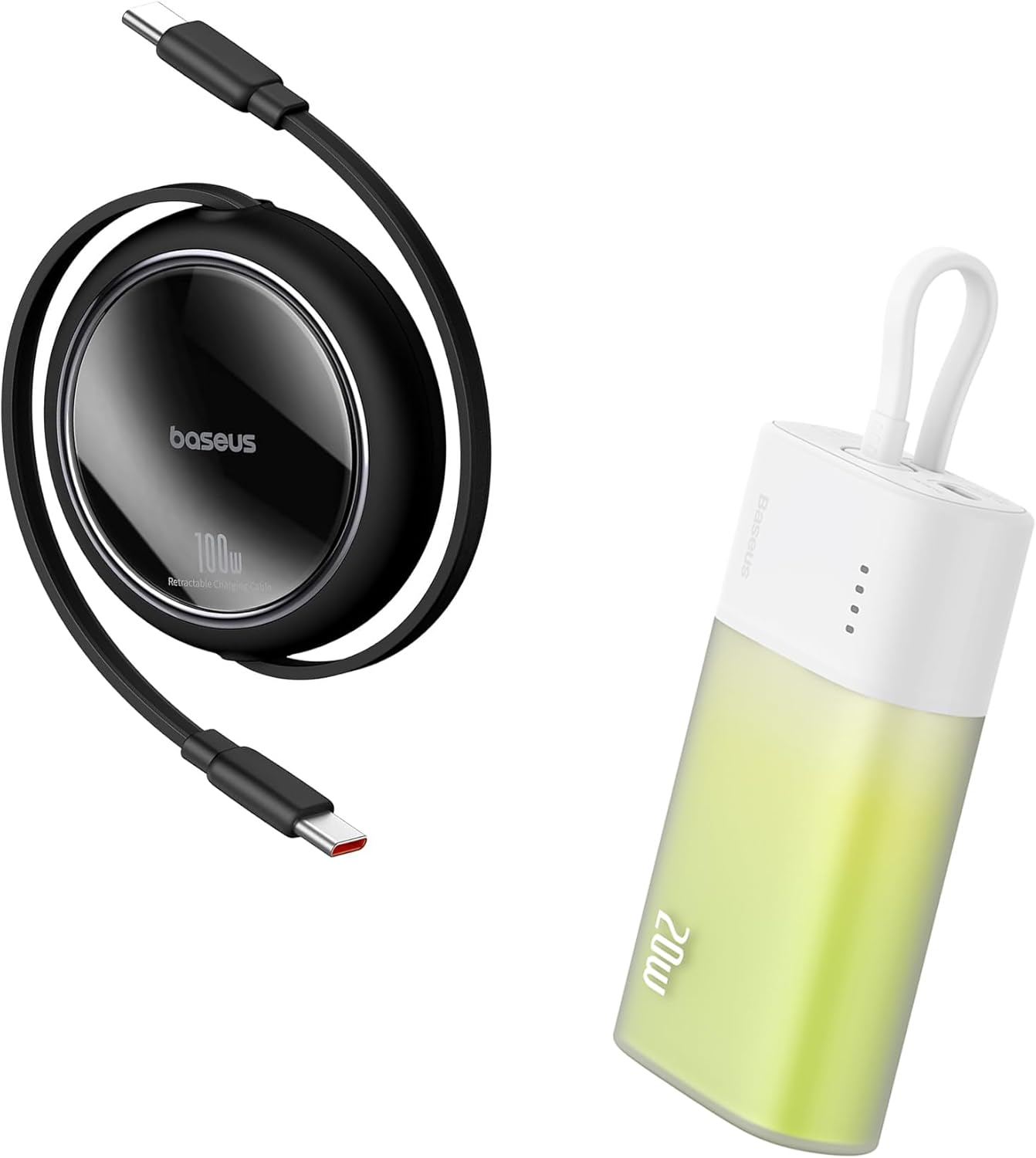 Amazon.com: Baseus 5200 mAh Power Bank & 100W Retractable Cable : Cell ...