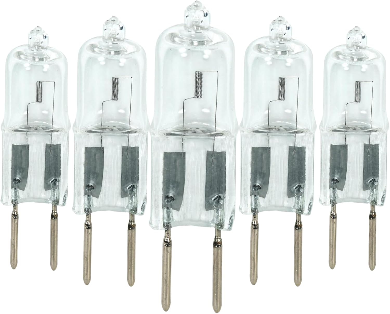 Satco S4197 Pack of 5 Bi-Pin Bulbs, 20W, T3 Shape, 12V, C-6 Filament ...