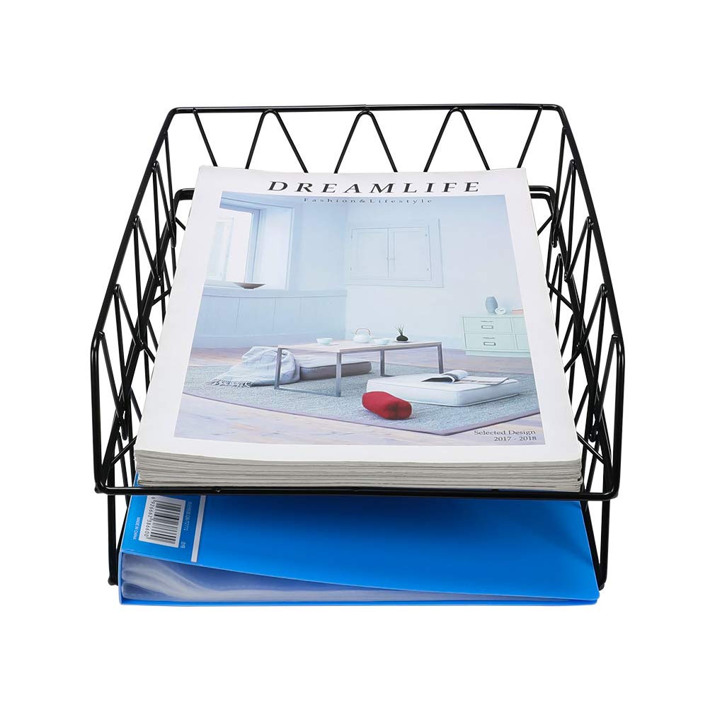 Snapklik.com : PAG Desktop File Organizer Metal Stackable Letter Tray ...