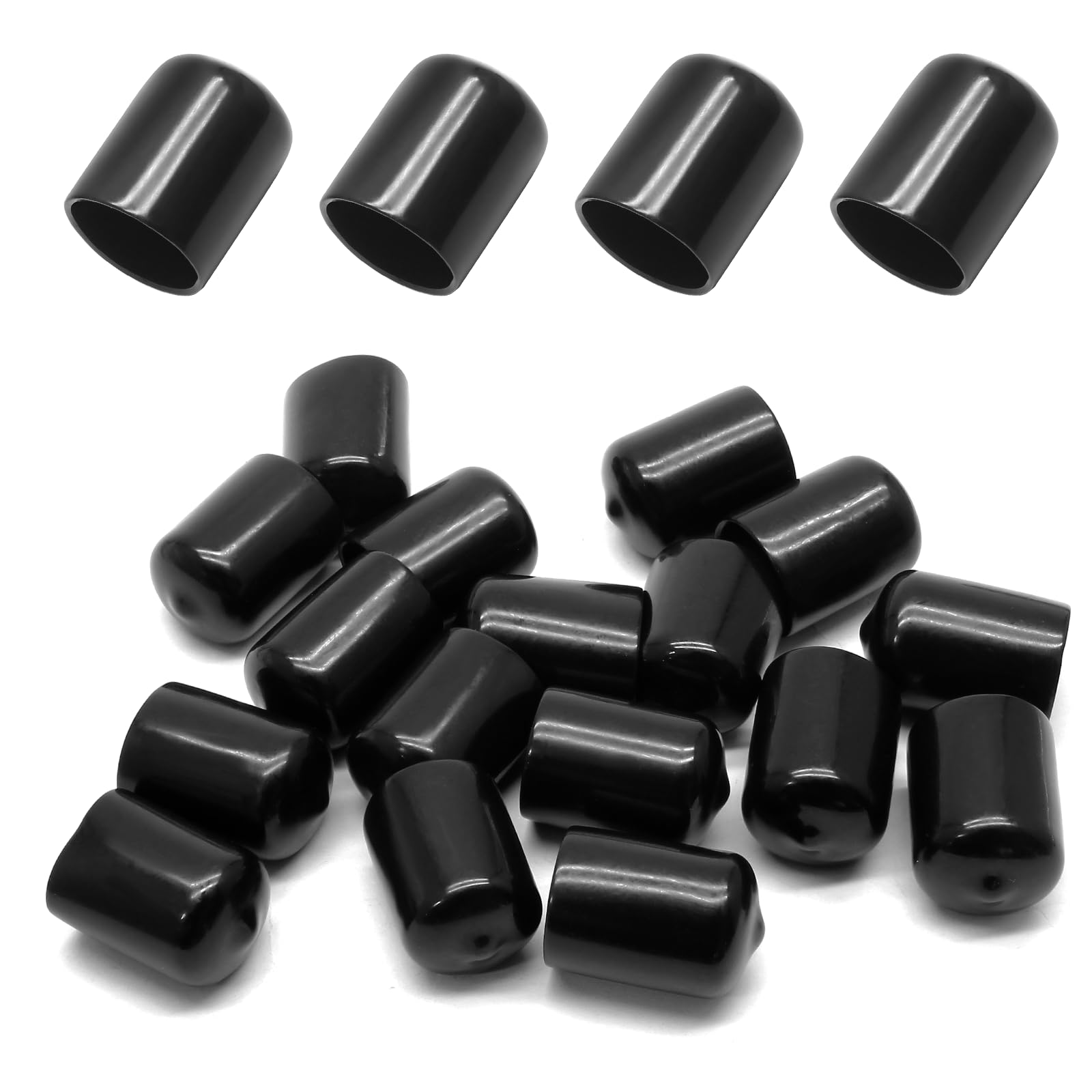 Amazon.com: Bonsicoky 24 Pcs Round Rubber End Caps, 3/4" (19mm) ID ...