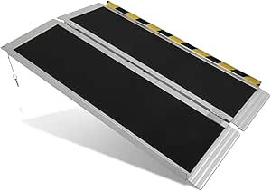 Amazon.com: SCITOO Multifold Wheelchair Ramp 4FT, Non-Slip Threshold ...