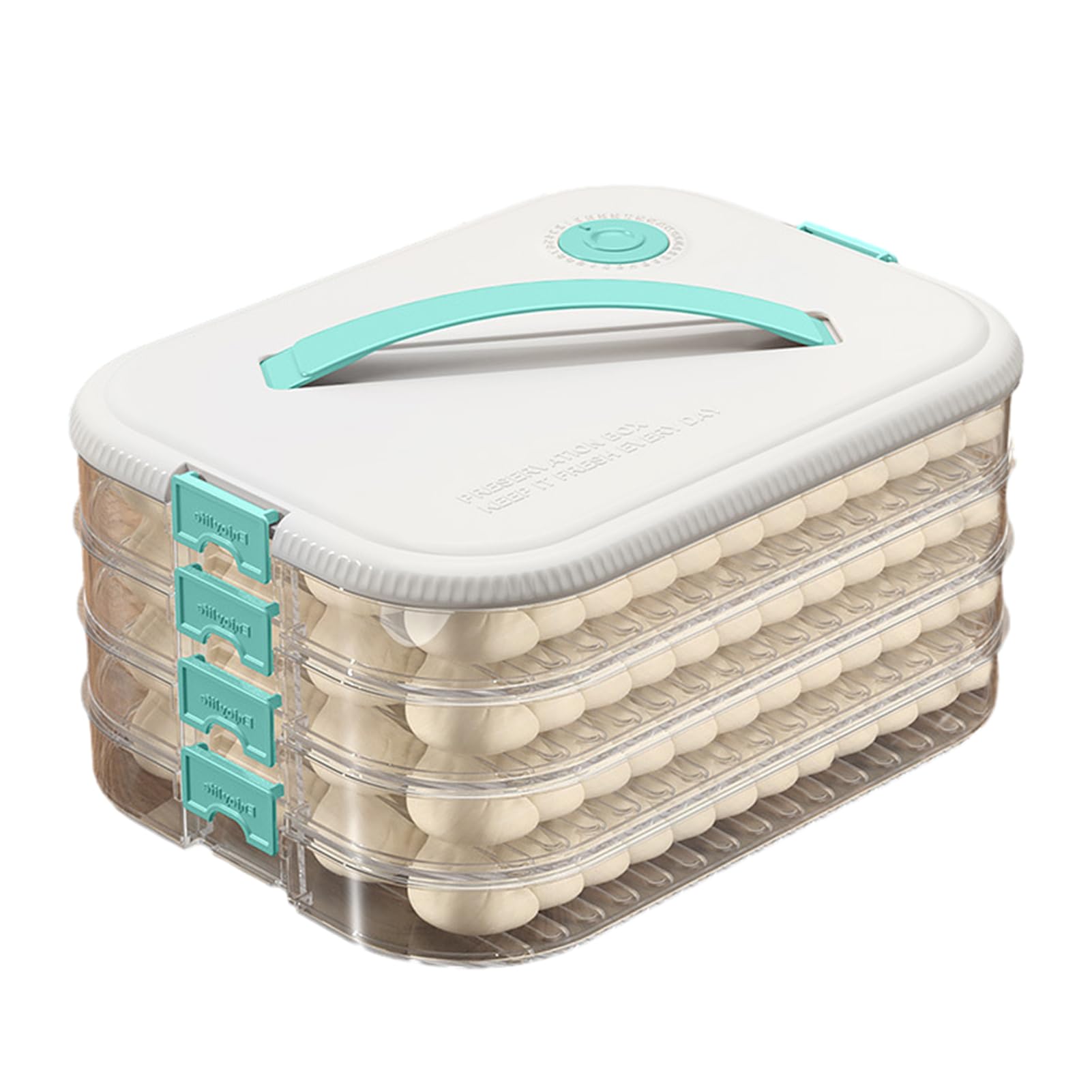 Amazon.com: Jextou 4-Layer Food Storage Container, Dumpling Storage Box ...