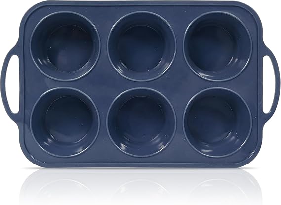 Amazon.com: Vnray Jumbo Silicone Muffin Pan with Metal Frame, Non Stick ...