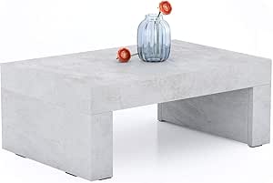 Mobili Fiver, Evolution Coffee Table 90x60, Concrete Effect, Grey, Made ...