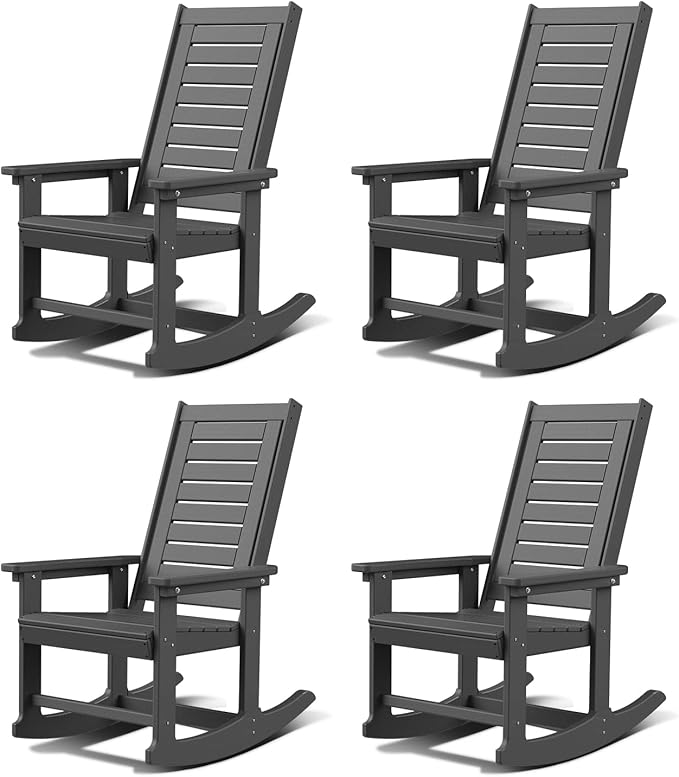 Amazon.com: GREENVINES Outdoor Rocking Chairs | Set of 4 | Porch Rocker ...