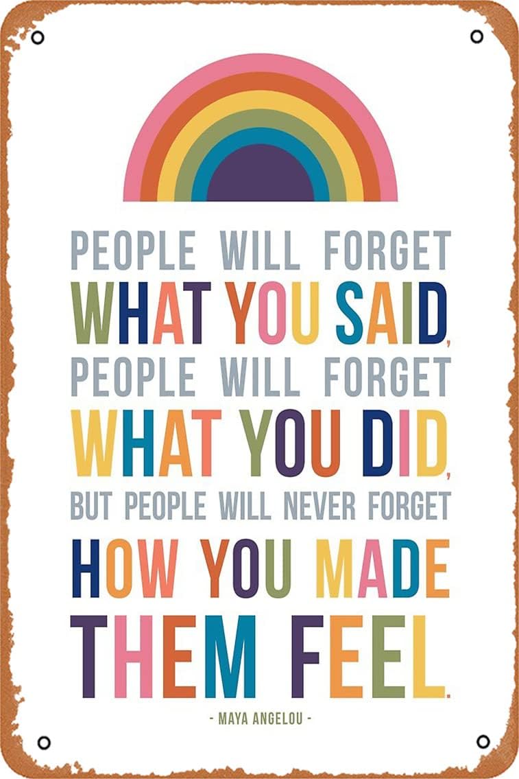 Amazon.com : People Will Never Forget How You Made Them Feel Maya ...