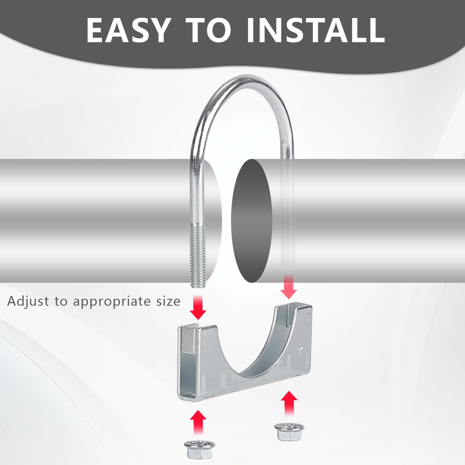 Snapklik.com : 2.5 Heavy Duty U Bolt Clamps Saddle Type Anti-Corrosion ...