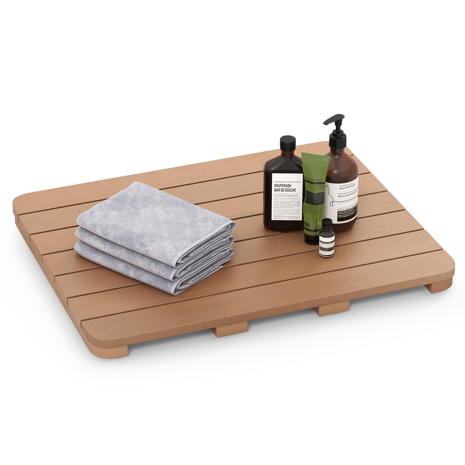 Amazon.com: Giantex Outdoor Shower Mat, Waterproof HIPS Spa Bath Mat ...