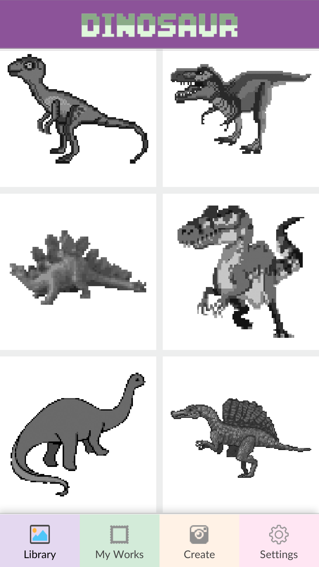 Dinosaur Color By Number, Pixel Art Dinosaur - App on Amazon Appstore