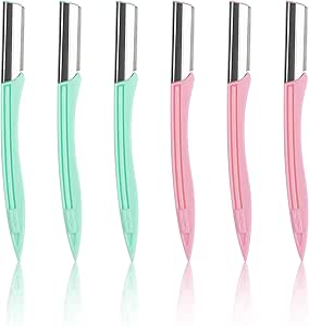 Eyebrow Razor 6 Pcs Face Razors for Women Multipurpose Exfoliating Face ...