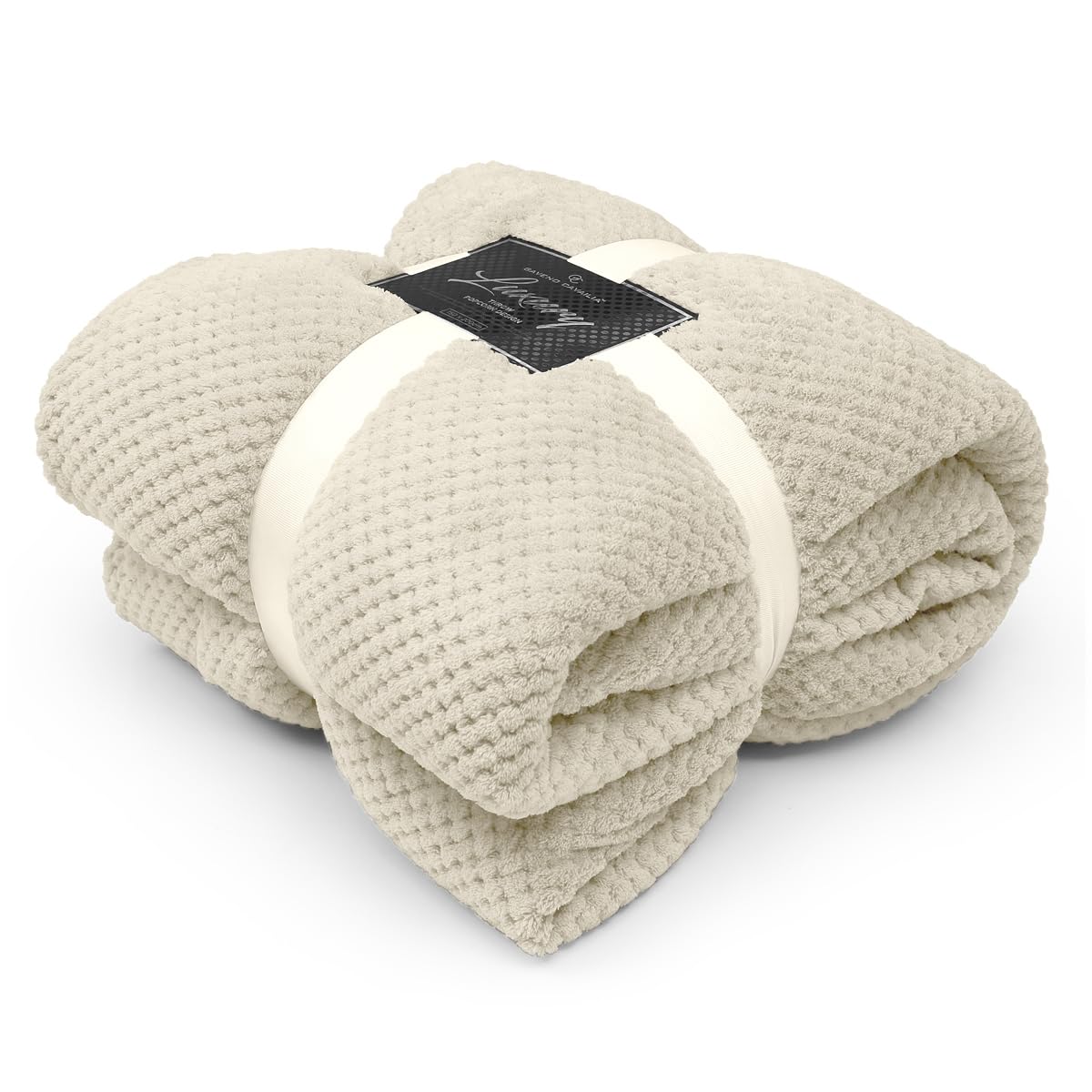 GC GAVENO CAVAILIA Waffle Fleece Throw, Honeycomb Pattern Soft Thermal ...