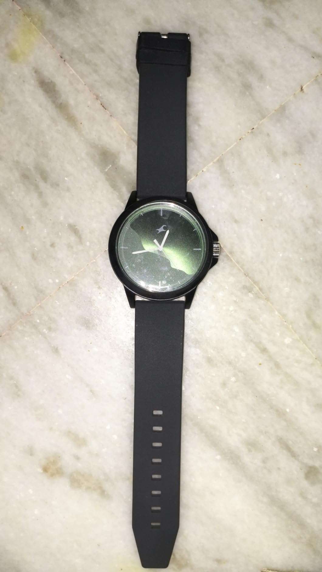 Fastrack Tees Wanderlust Quartz Analog Forest Green Dial Black Silicone ...