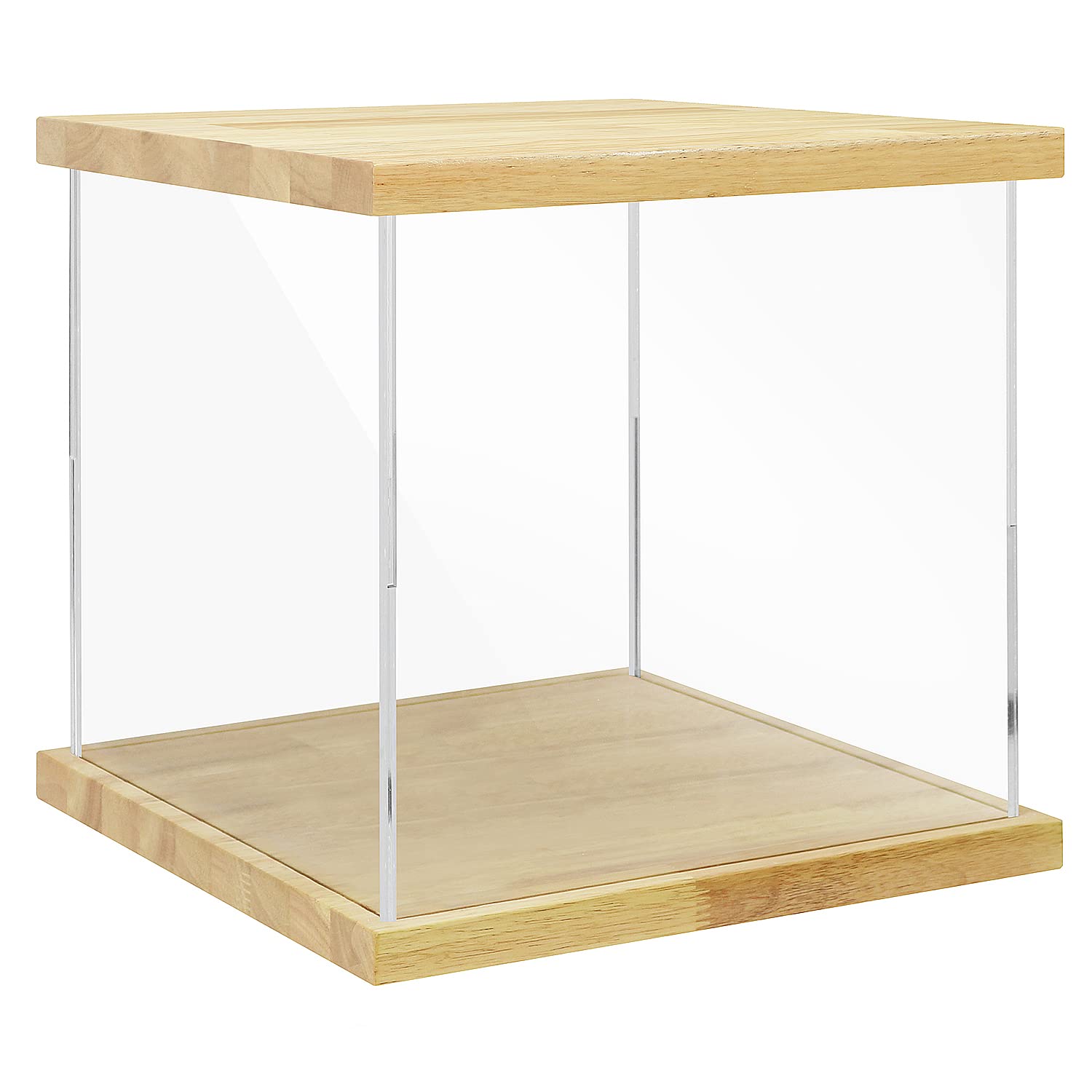 Amazon.com: Clear Acrylic Display Case with Solid Butcherblock Base and ...