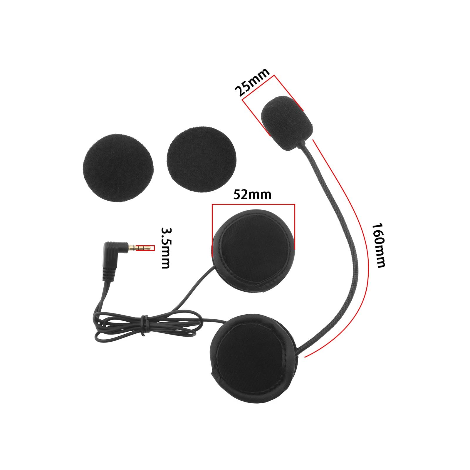 Helmet Microphone FTVOGUE Helmet Microphone Soft Cable Headset & Clip
