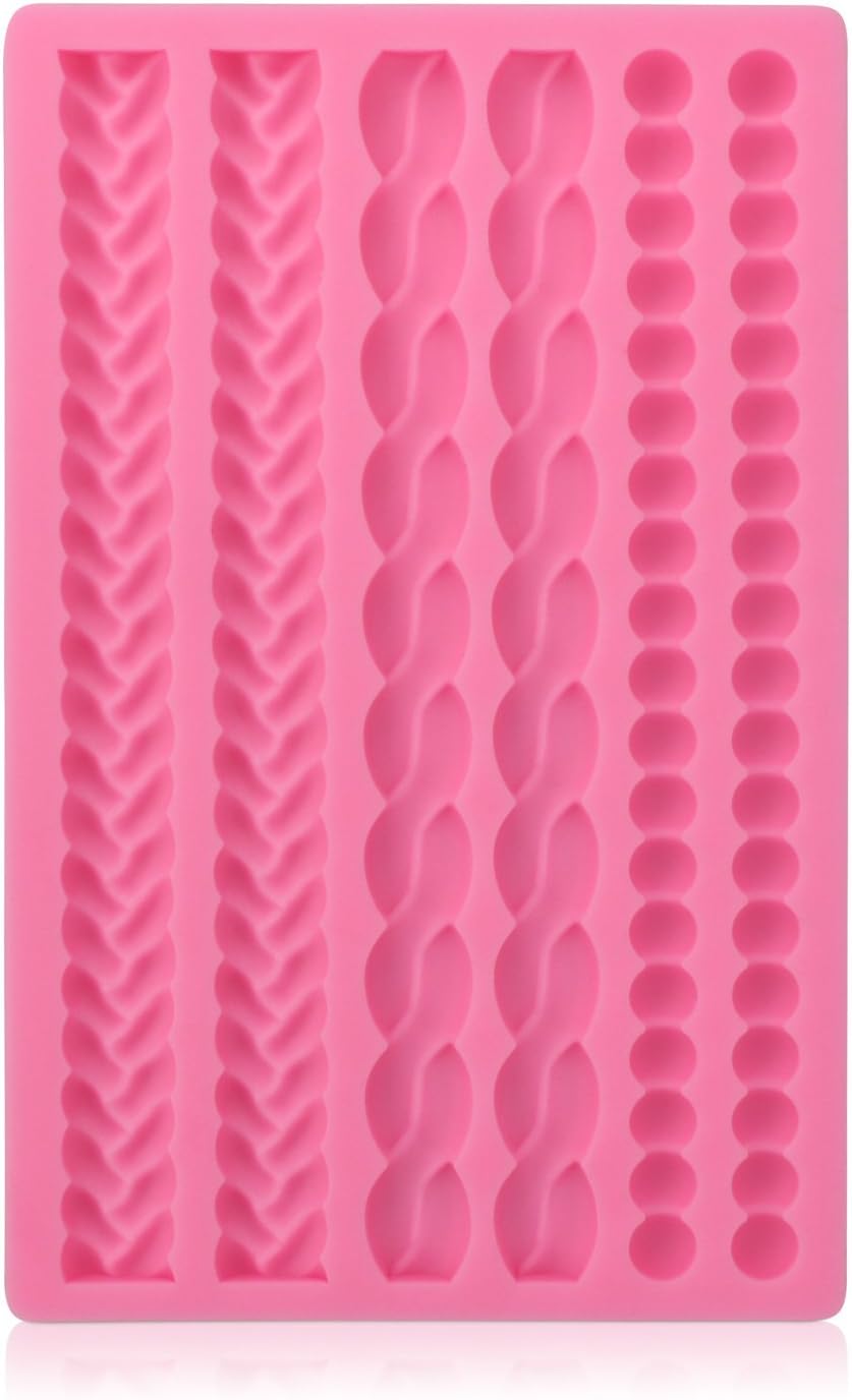 Amazon.com: DD-life 2-Pack Pie Crust Silicone Molds, Rope Pearl Lace ...