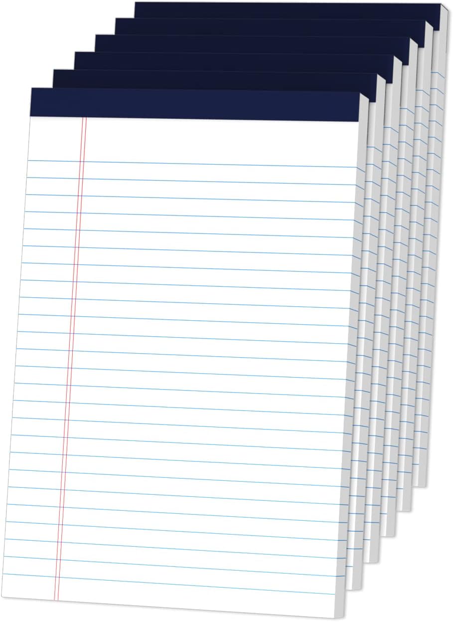 Amazon.com : Ampad 5 x 8 Legal Pads, 12 Pack, Narrow Ruled, White Paper ...