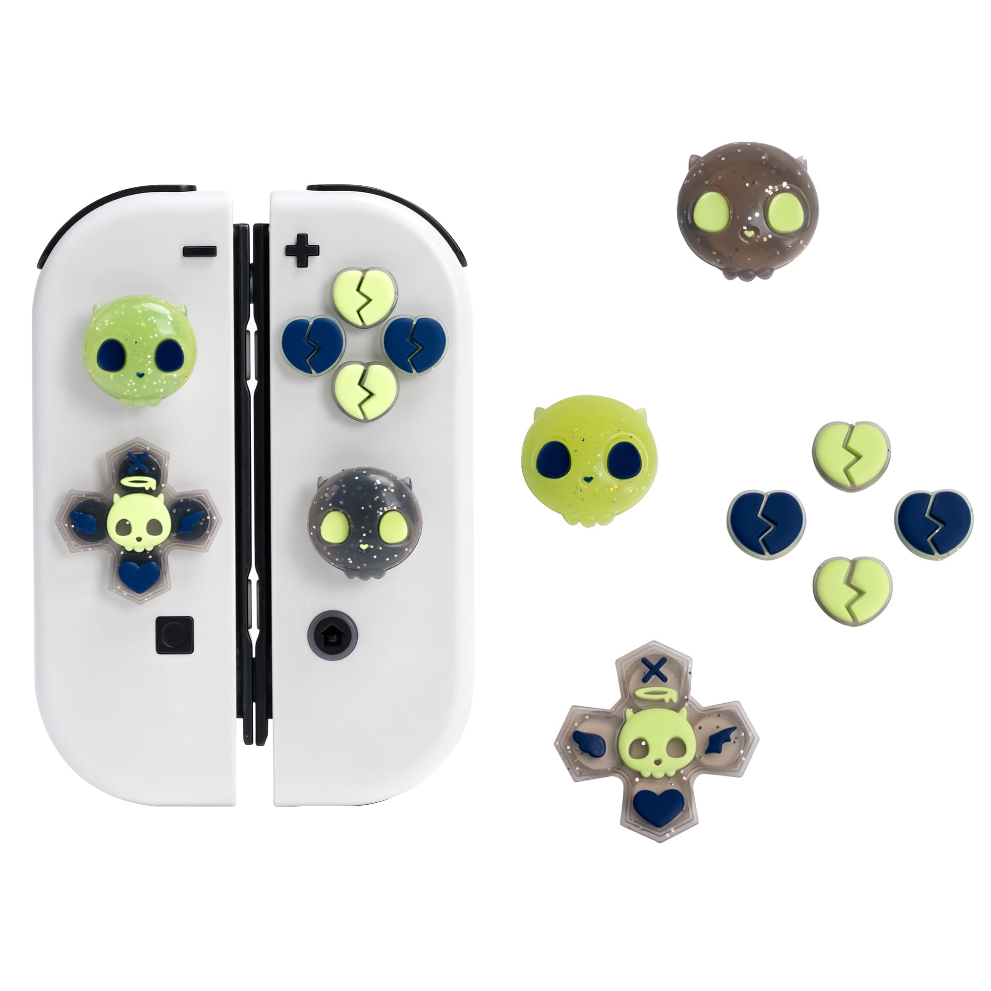 Amazon.com: GeekShare Silicone Cross D-Pad Button Caps Set Joystick ...