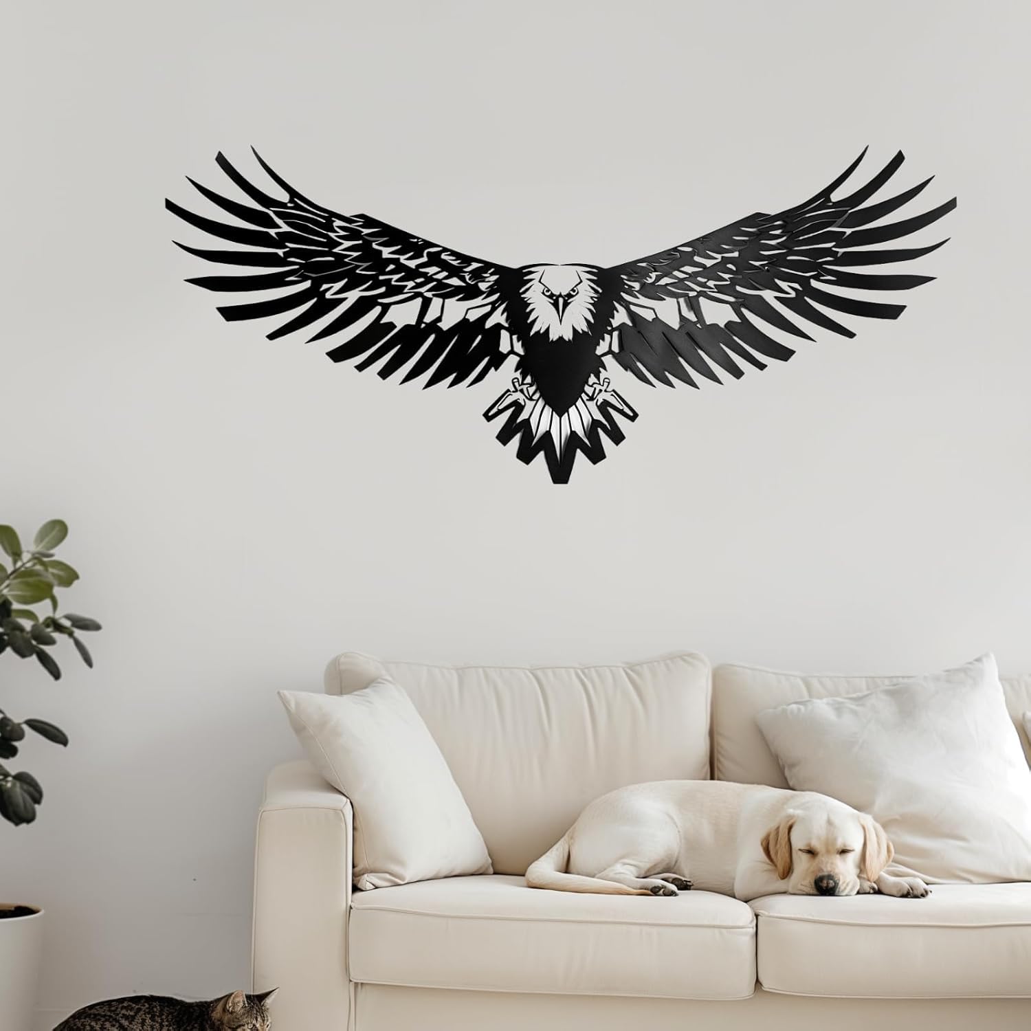 Amazon.com: XXQ Metal Eagle Wall Decor - Rustic Bald Eagle Wall Art for ...