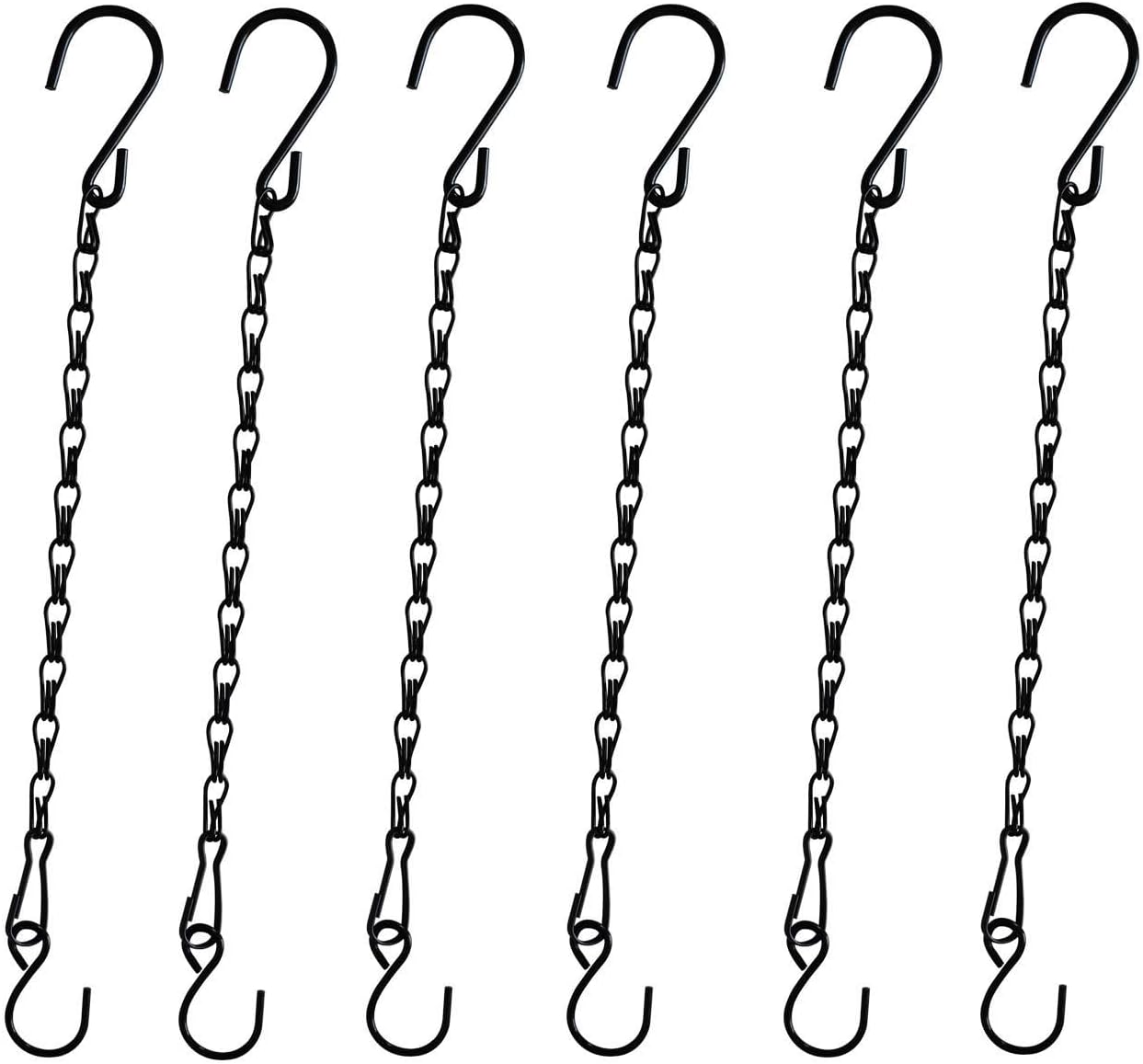 Amazon.com : SUNIYUILD 6 Pack 9.5-Inch Silver Hanging Chains with Hooks ...