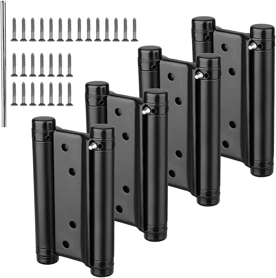 happytakehome Stainless Steel Door Swing Hinge,4 Pack 4inch Black Matte ...