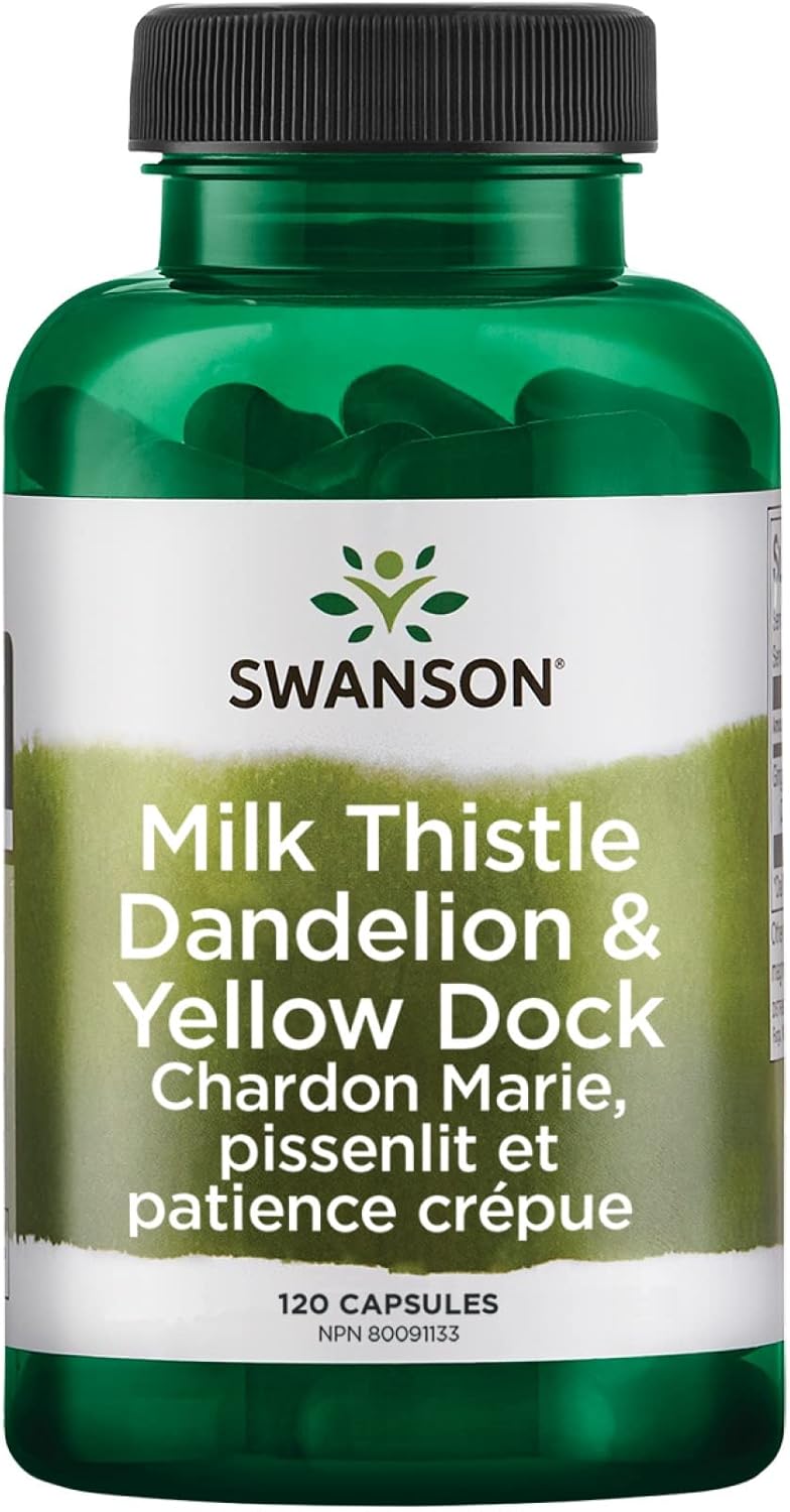 Amazon.com: Swanson Milk Thistle, Dandelion & Yellow Dock - Herbal ...