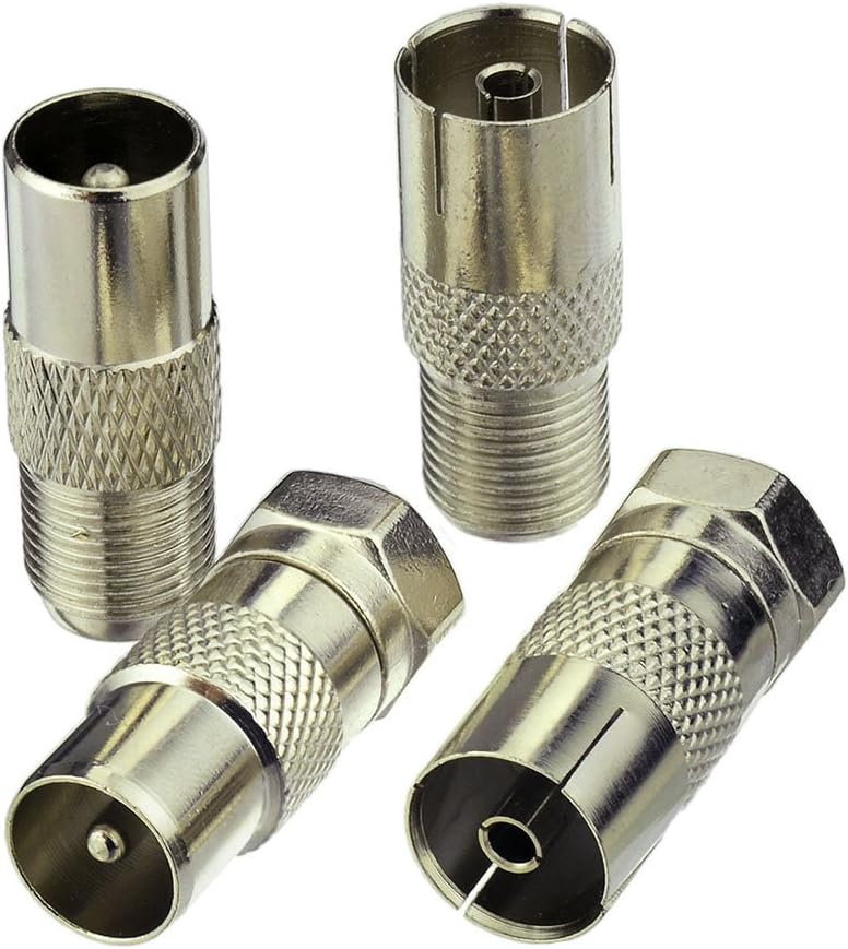 Superbat F Female/Male to TV Pal Male/Female RF Coaxial Adapter ...