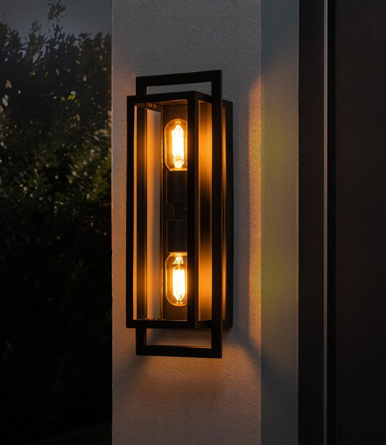 OUPAVOCS Outdoor Wall Light Fixture, Modern Porch Light Wall Mount ...