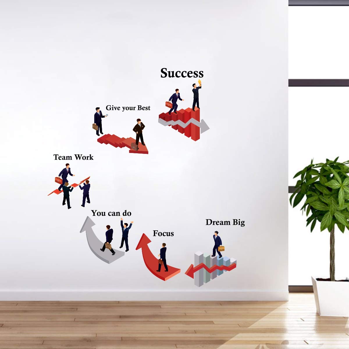 Decal O Decal Step By Step Success Flowchart Quotes Wall | Desertcart KSA