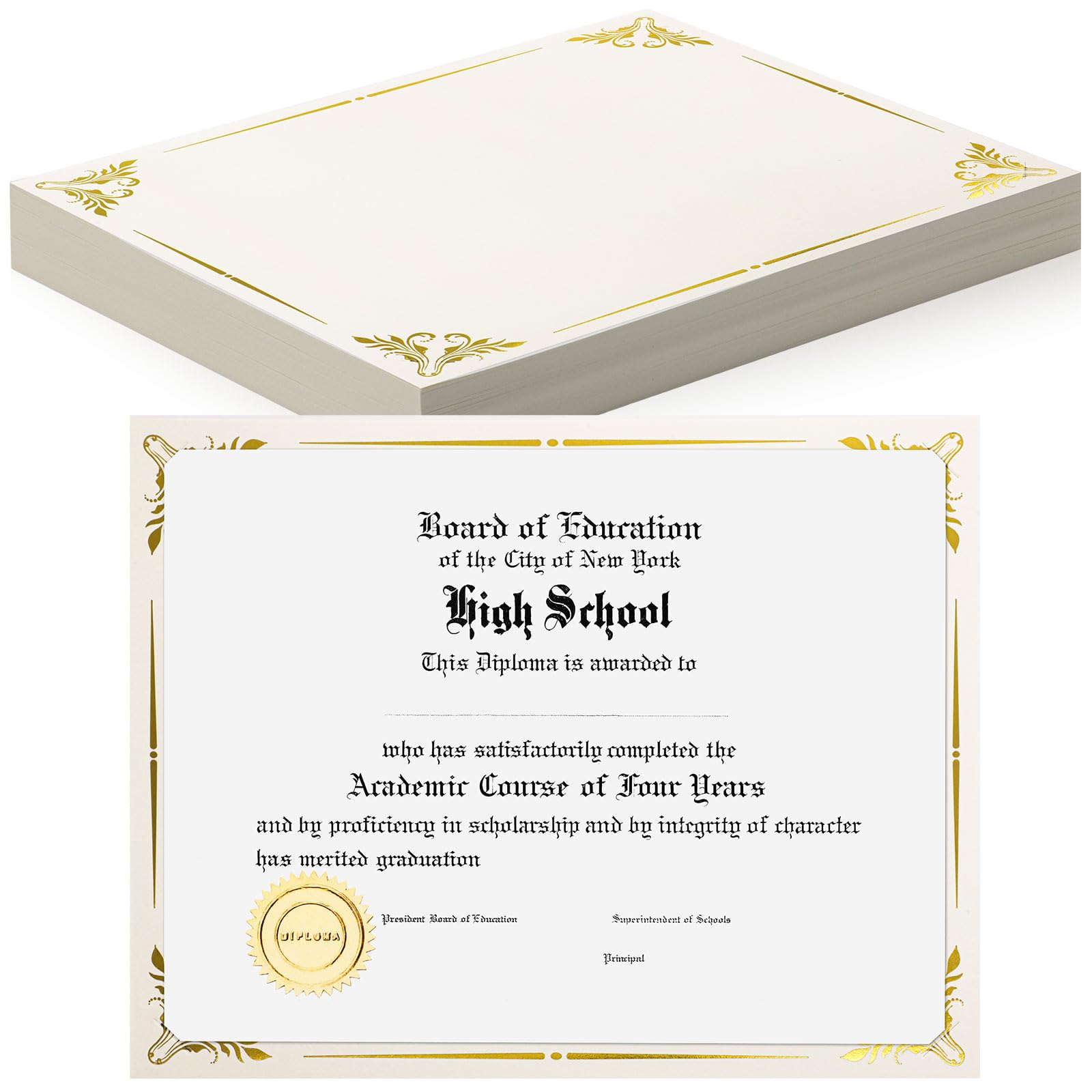 Snapklik.com : Fainne 50 Pcs Single Sided Certificate Holder Diploma Covers