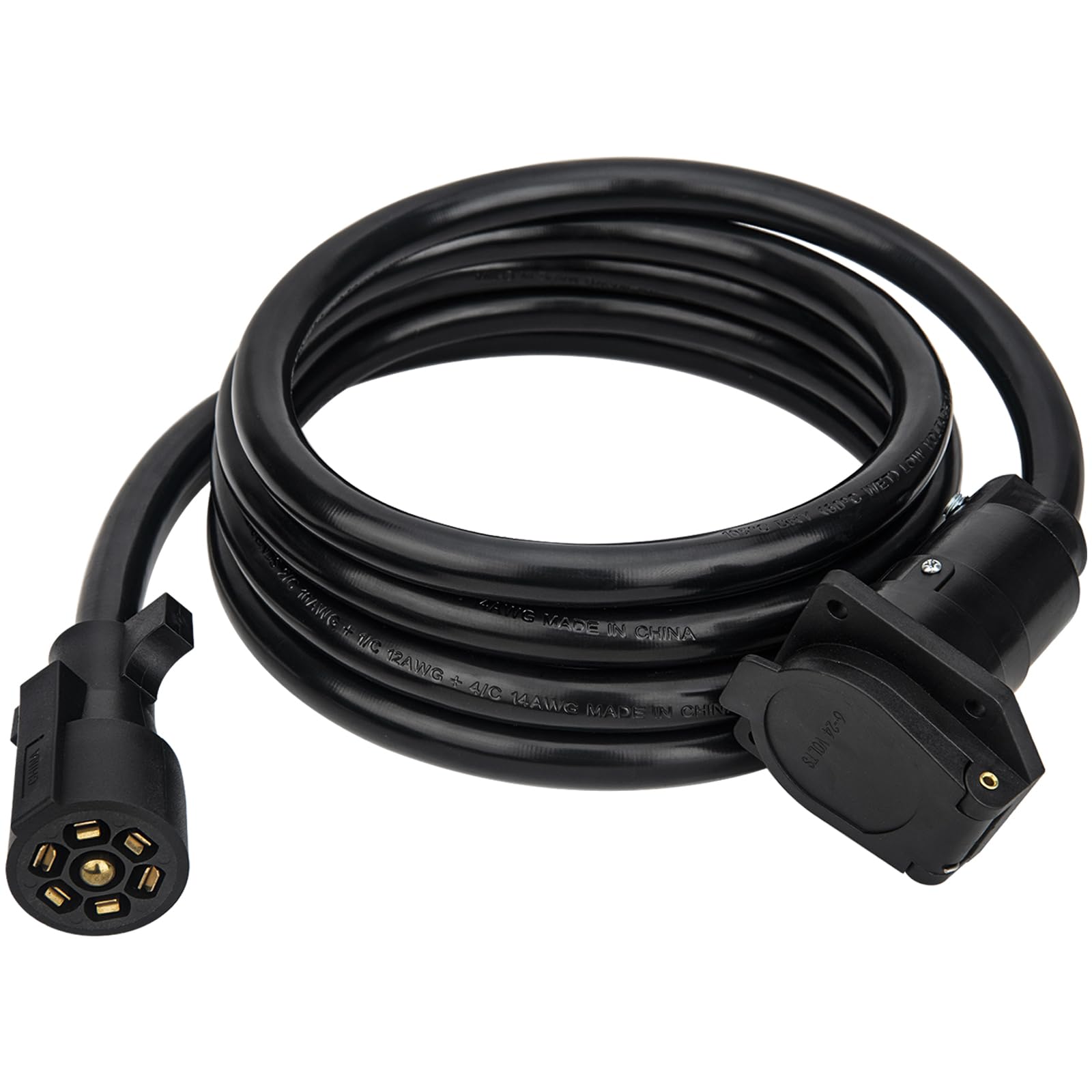 Amazon.com: 7 pin Trailer Extension (8 Feet)- 7 Way Trailer Plug ...