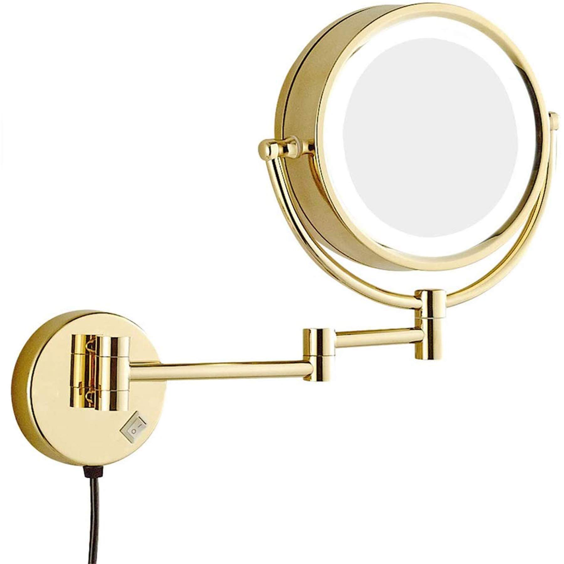 Amazon.com - BWBW LED Makeup Mirror Wall Mount 10x Magnification, 360 ...