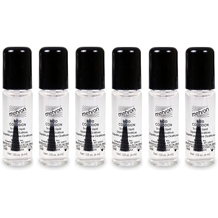 Amazon.com : Mehron Makeup Rigid Collodion with Brush | Scarring Liquid ...