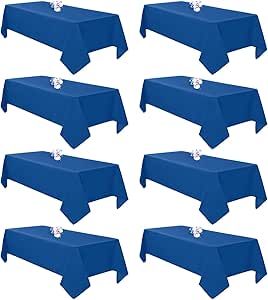 Amazon.com: 8 Pack Royal Blue Table Cloth 60x126 Inch Rectangle ...