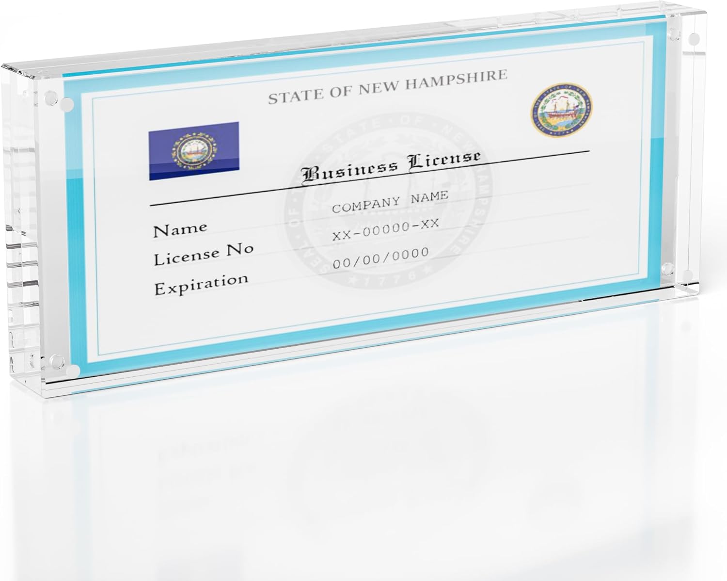 Amazon.com: HOZE Business License Frame – 4/5 Inch Thick Clear Acrylic ...